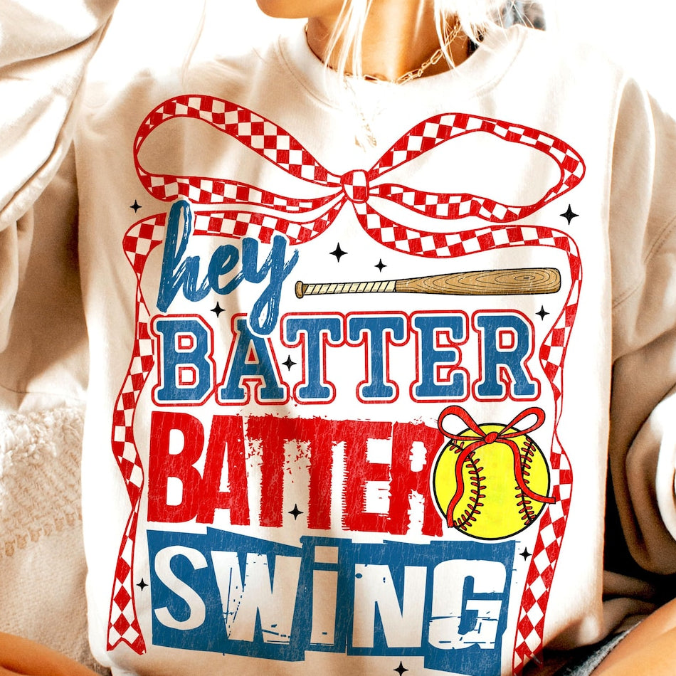 Crewneck - Hey Batter Batter Swing – Tin Roof Boutique